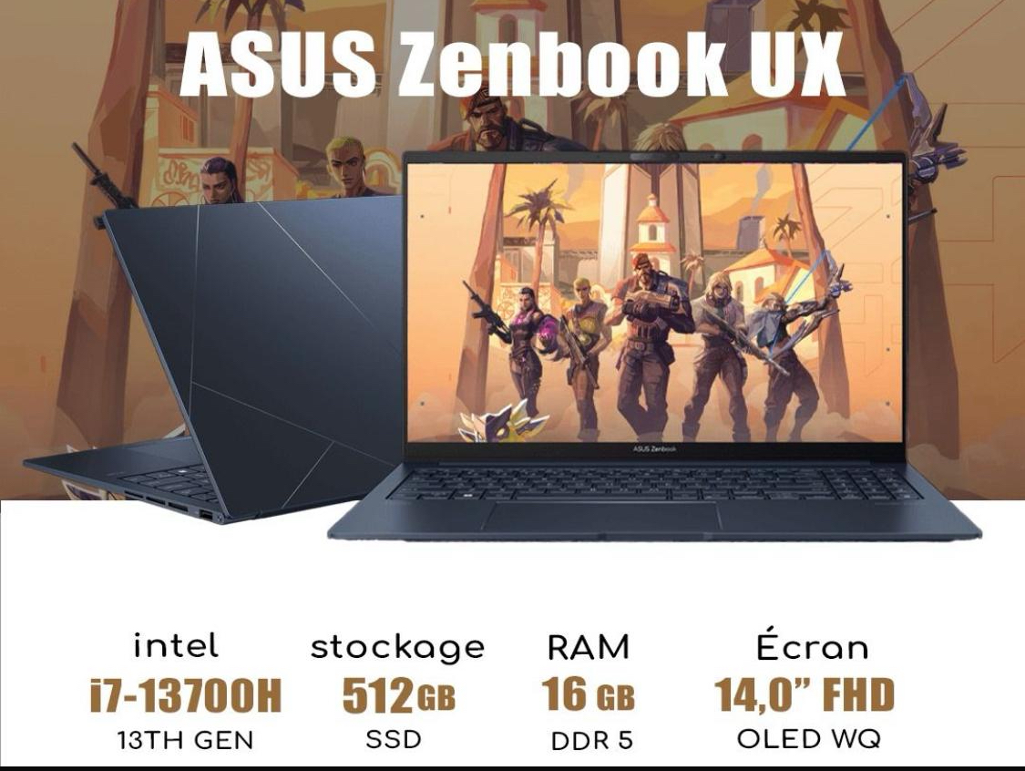 ASUS ZenBook UX Intel Core i7-13700H (13ᵉ génération) 16Go 512Go ...