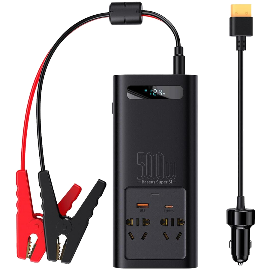 Baseus Onduleur de voiture 500W Convertisseur 12V DC vers 220V AC Allume Cigare et Cosse | PRIX ...